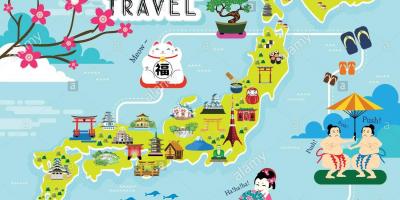 Japan tourist map - Japan map for tourist (Eastern Asia - Asia)